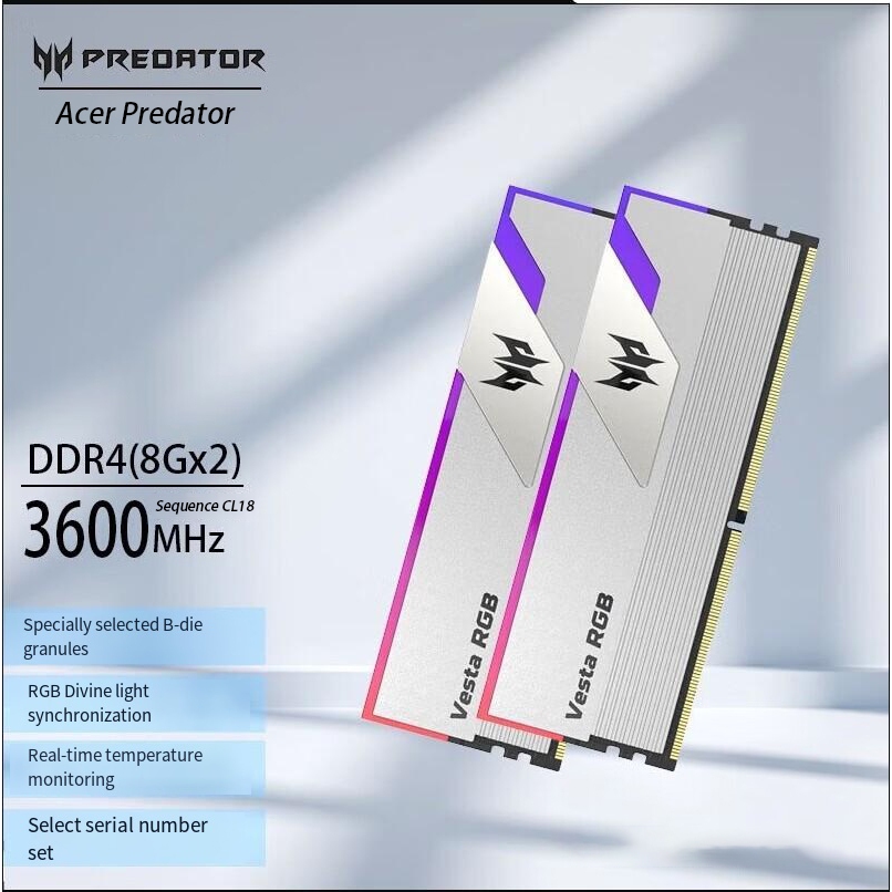 Acer predators (PREDATOR)DDR4 special selection B- die overclocking ...