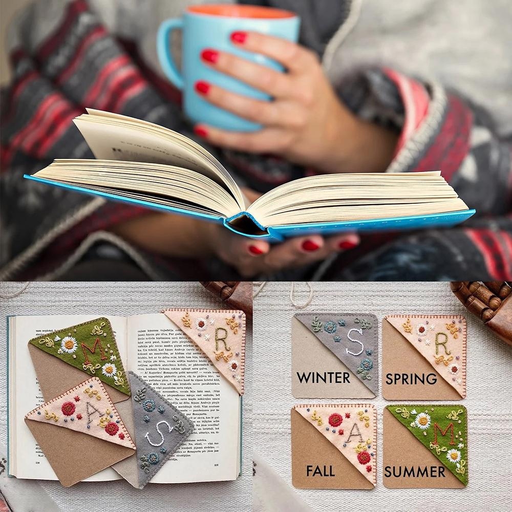 Personalized 26 Letters Handmade Embroidered Bookmark for Reading ...