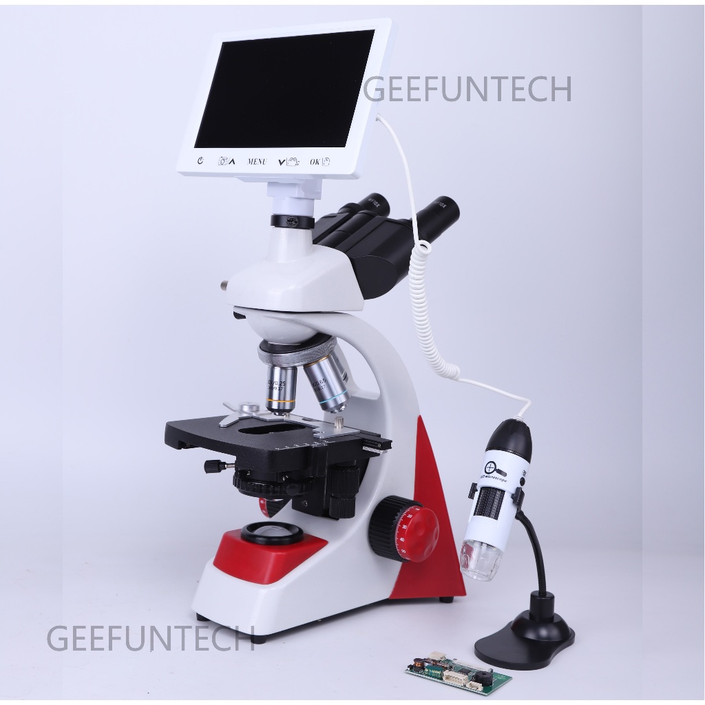GEEFUNTECH Trinocular Compound Microscope [Research-Grade] 40X-2500X ...