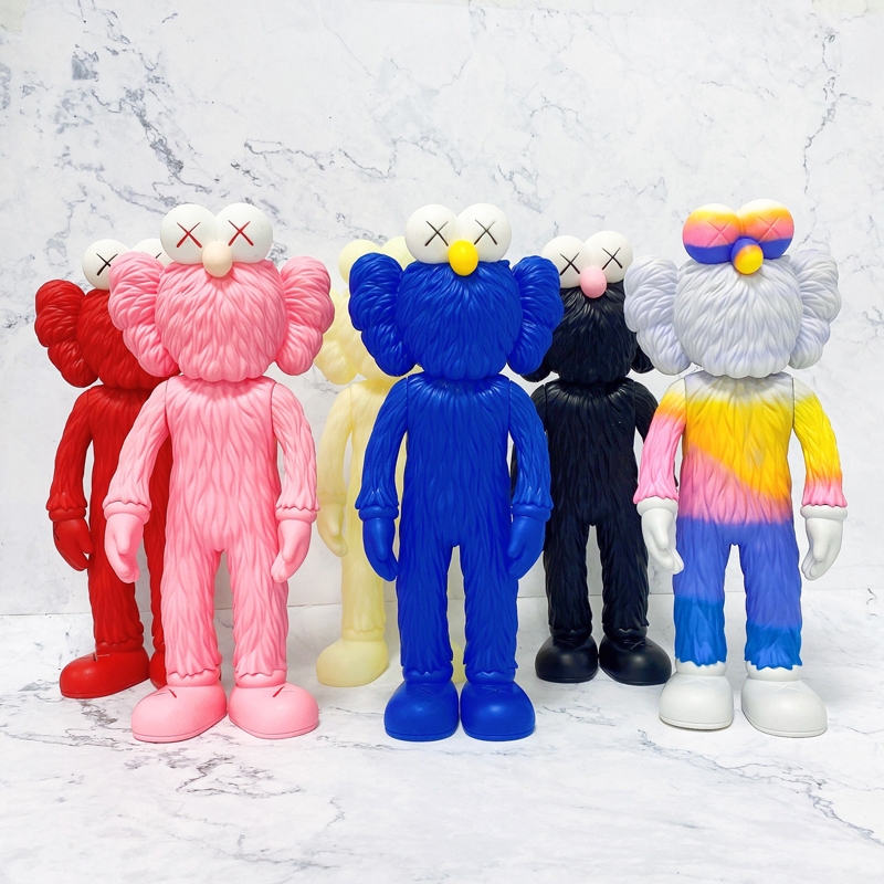 15-33cm KAWS Anime Figure XX Eyes Sesame Street Elmo Colors PVC Action ...