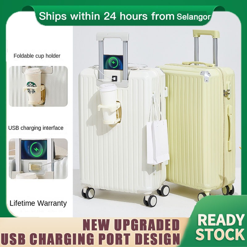 🔥Ready stock🔥Large-capacity Travel Suitcase Aluminum Frame Anti-theft ...