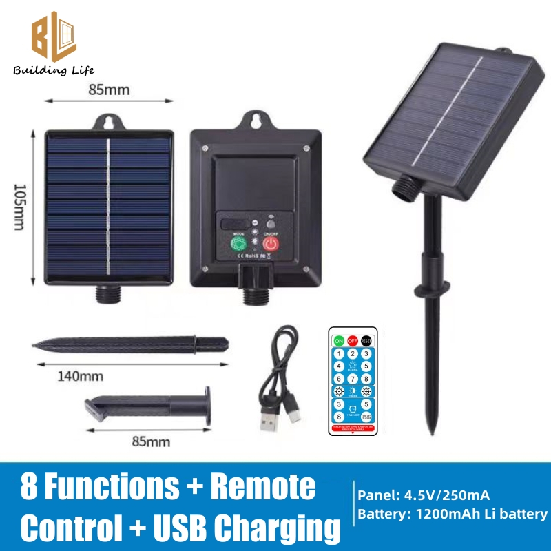 Solar Panel with USB Charging Light String Accessories Solar Light ...