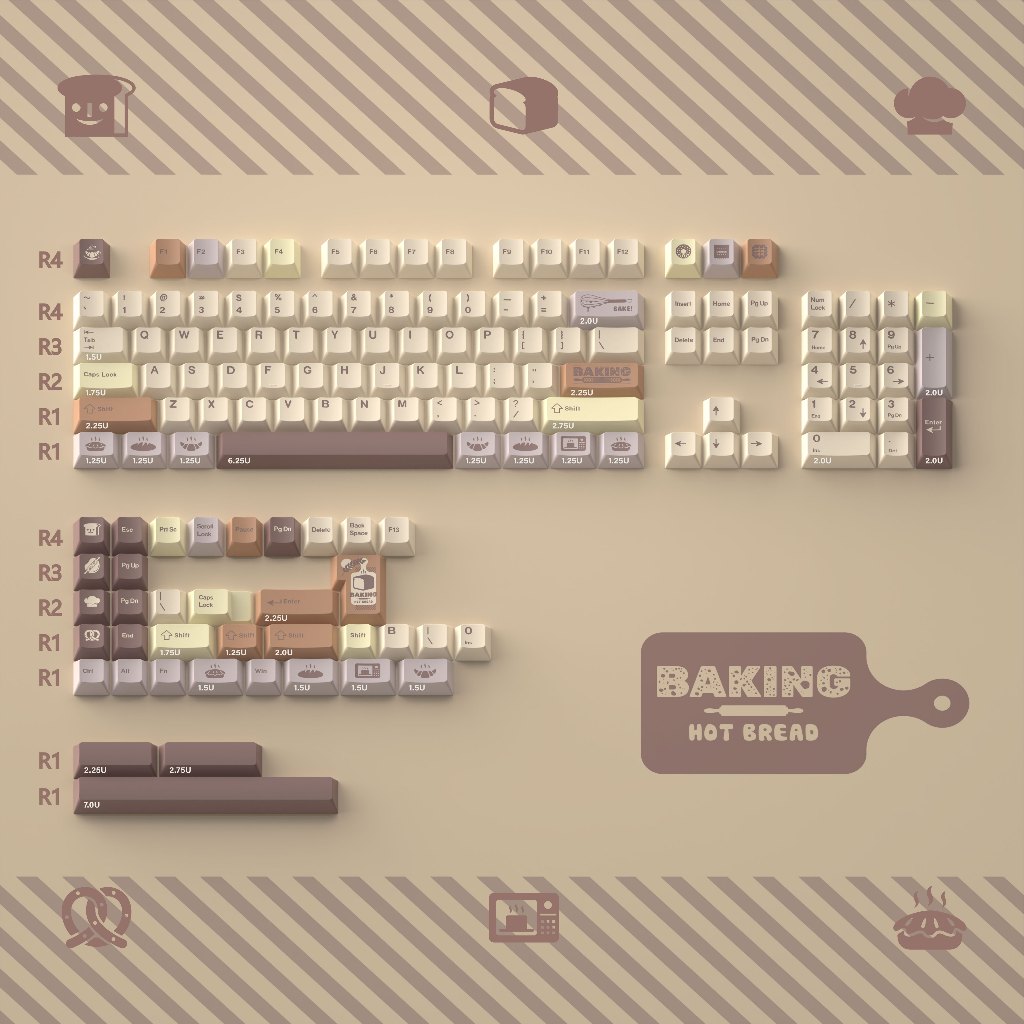 Finalkey Baking Keycaps Set mechanical keyboard keycaps custom keycaps ...