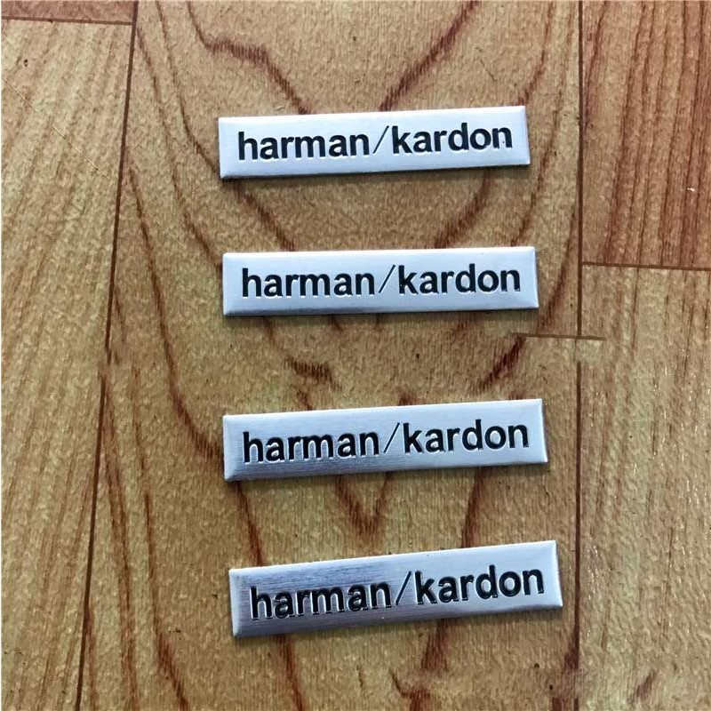 1pcs Harman / kardon Silver ALUMINIUM BADGE SPEAKER EMBLEM LOGO DECAL ...