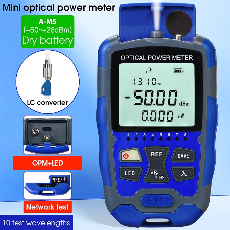 COMPTYCO A-M5 Dry battery type blue fiber optic power meter 3-in-1 ...