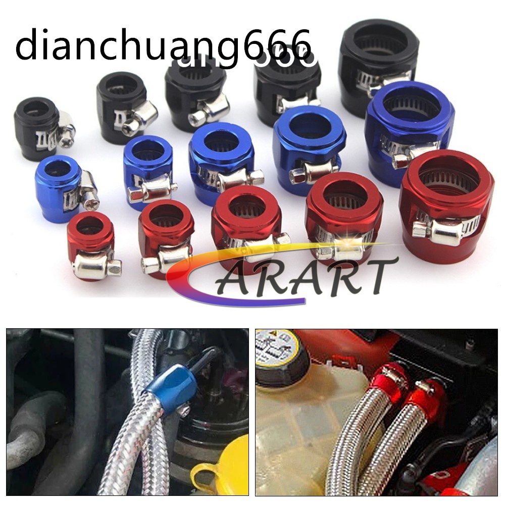 1 PCS Aluminium Hose End Clamp Oil Fuel Water Hose Clip Universal Fuel ...