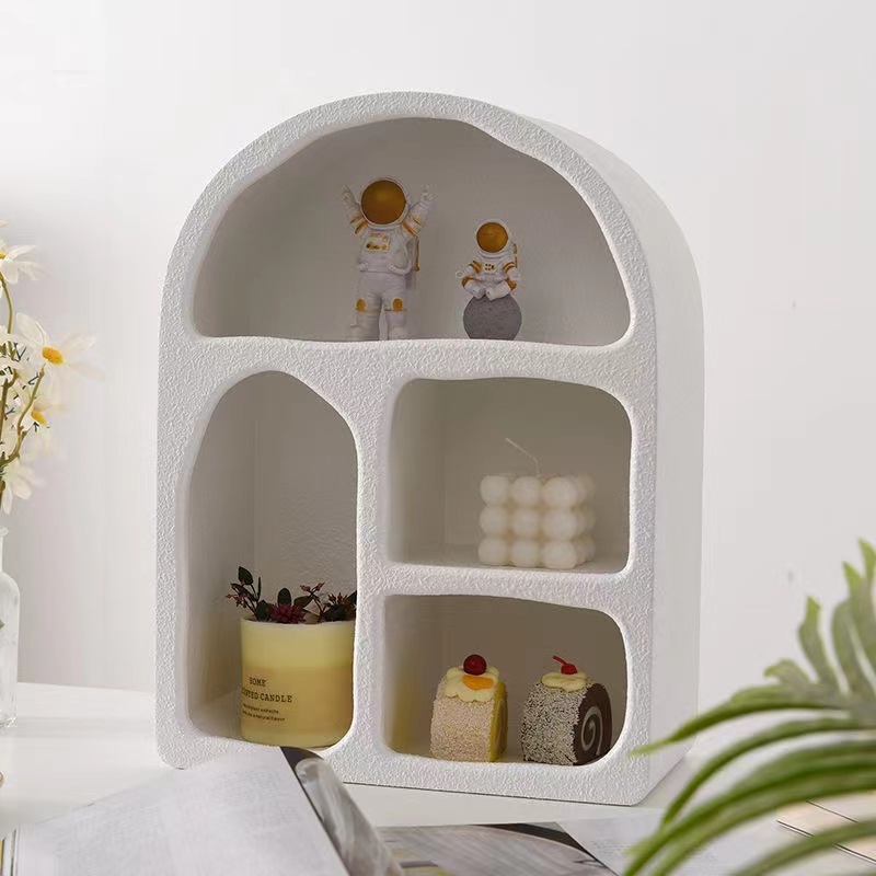 Nordic White Cosmetics Desktop Storage Rack Cup Rack Storage Rack ins ...