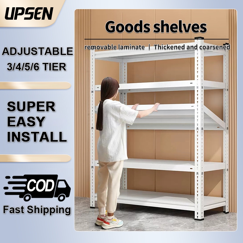 3-6 Tier Metal Boltless Rack Home kitchen Store Storage Rack Warehouse Rak Besi Serbaguna ...