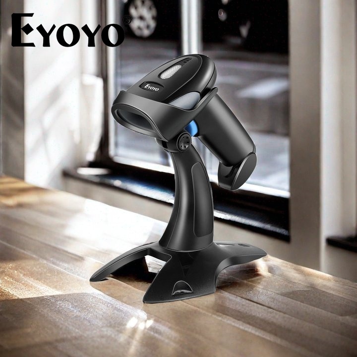 Eyoyo Wireless 1D 2D Barcode Scanner USB Connection Large Battery ...