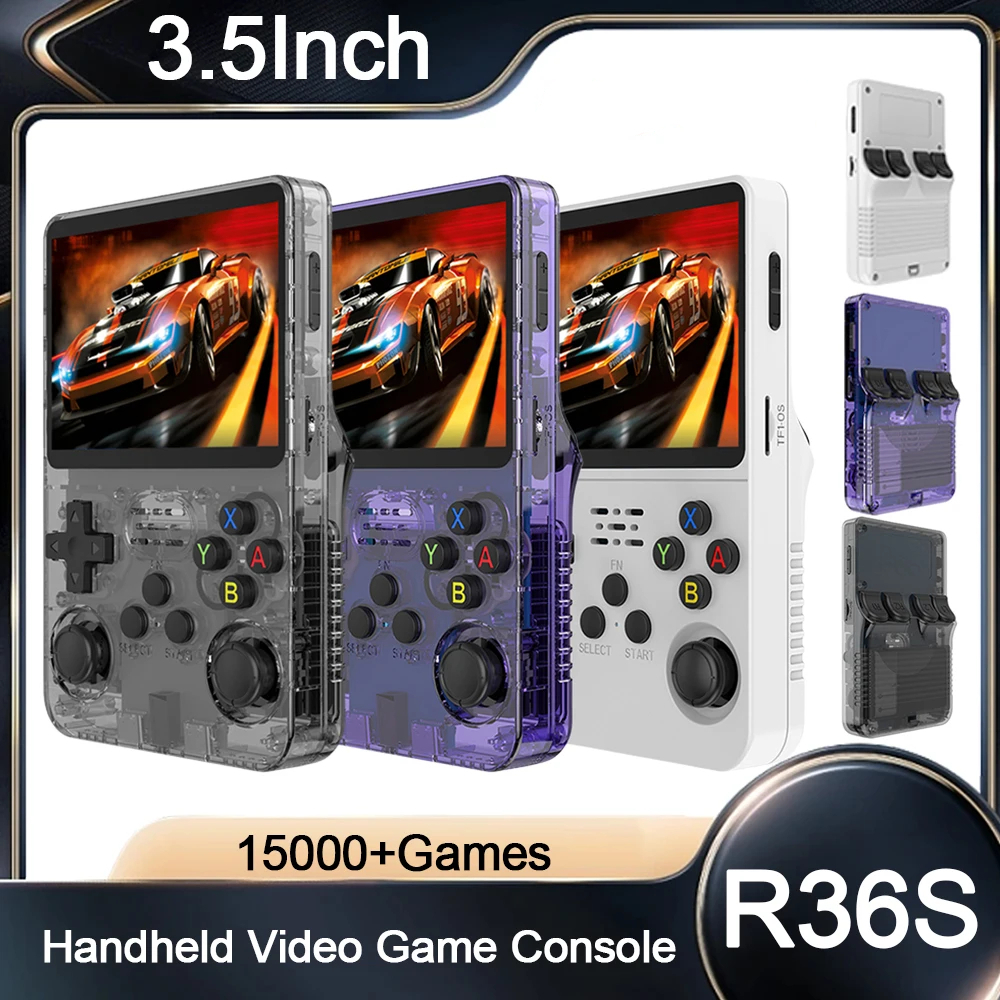 R36S Retro Handheld Video Game Console 3.5 Inch IPS Screen 64GB Games for Kids | Shopee Malaysia