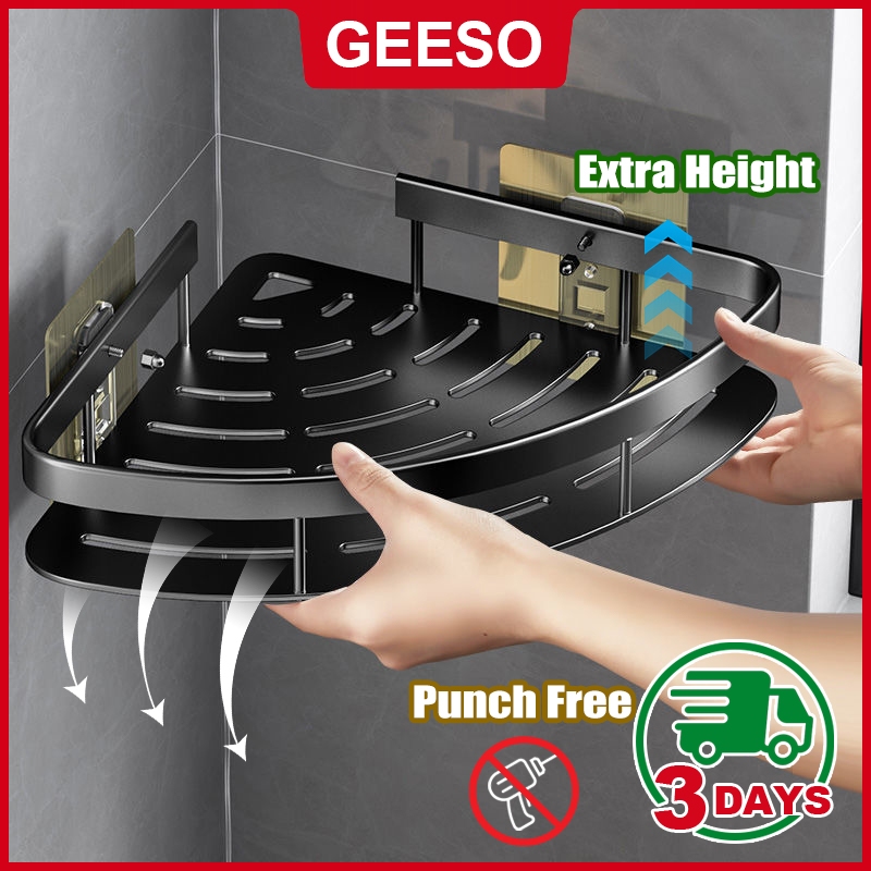 GEESO Bathroom Rack Bathroom Shelf Corner Shelf Bathroom Storage Toilet ...