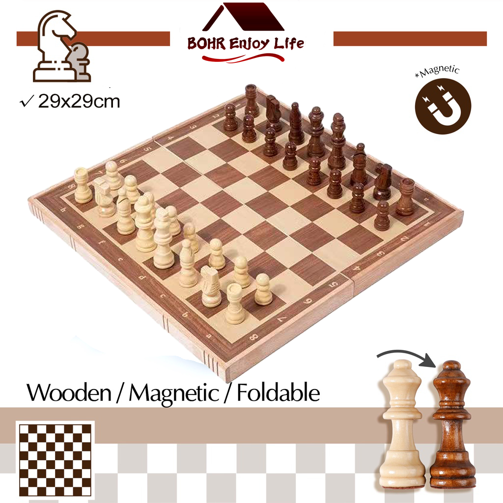 [Bohr] International Chess Solid Wood High end Set Magnetic Large ...