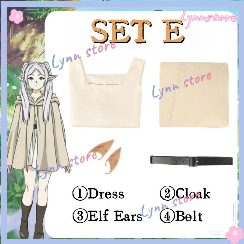 FRIEREN Cosplay Costume New Anime FRIEREN AT THE FUNERAL Dress+Cloak ...