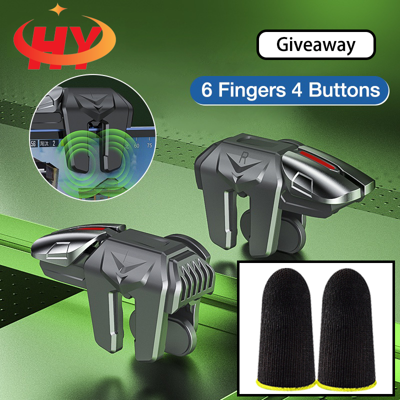 【Free Gift】Hy G21 Mobile Game Trigger For Pubg Controller Gamepad Joystick Aiming Shooting L1r1 ...