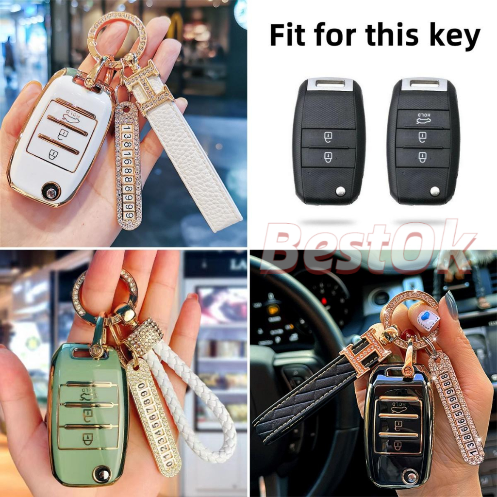 KIA Key Cover for KX3 / KX5 / KX7 / Seltos / Stonic / Niro / Cerato ...