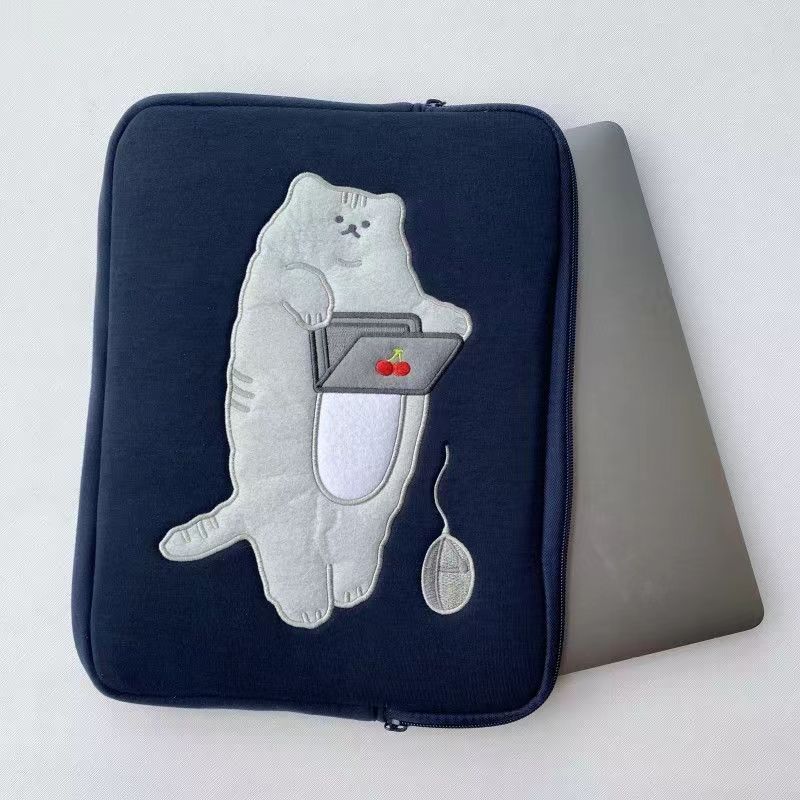 Cute Laptop Bag fat cat Laptop Sleeve Bag Laptop Pouch Women's Handbag ...