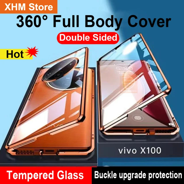 Vivo X90 X100 Pro X100Pro Double Sided Glass Flip Phone Case Magnetic ...