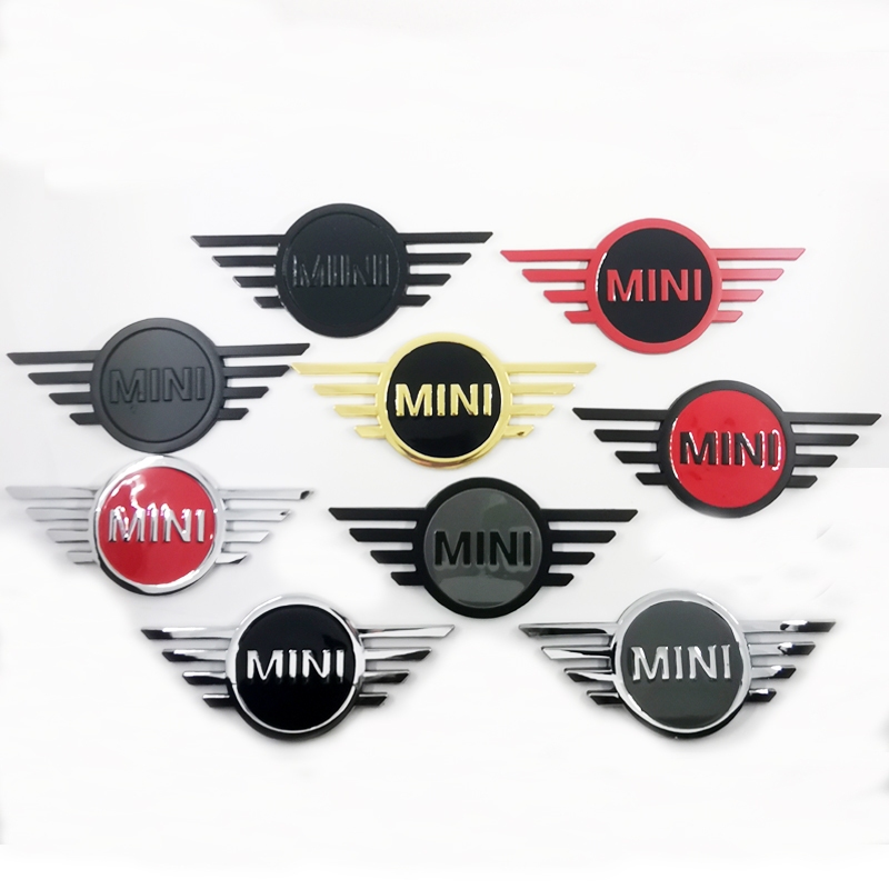 1 x Metal MINI Wings Front Rear Trunk Emblem Sticker Badge Decal ...