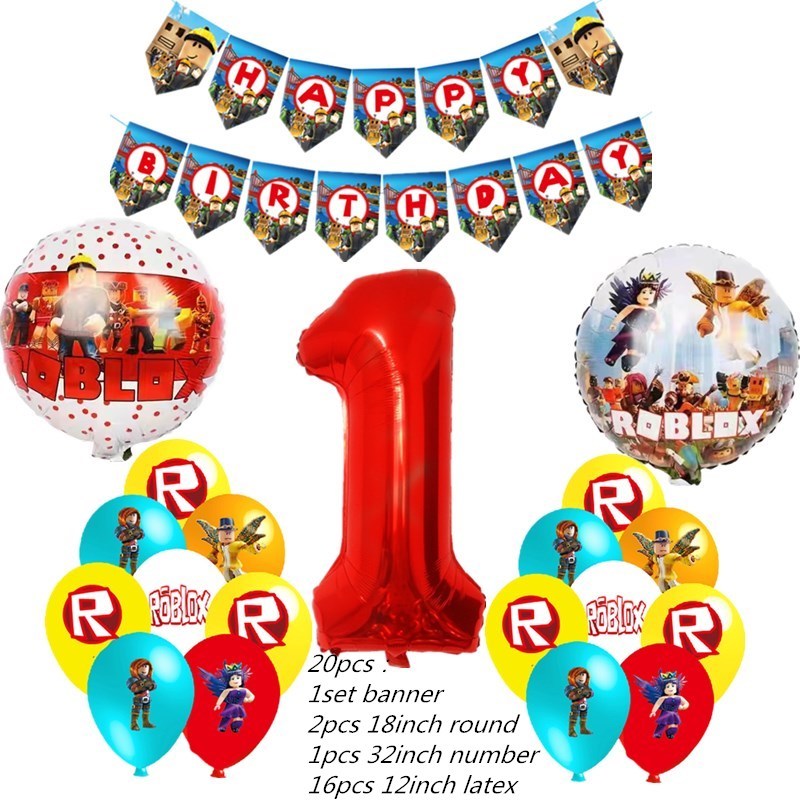 20pcs Roblox Game Theme Birthday Party Decorations Celebration Party ...