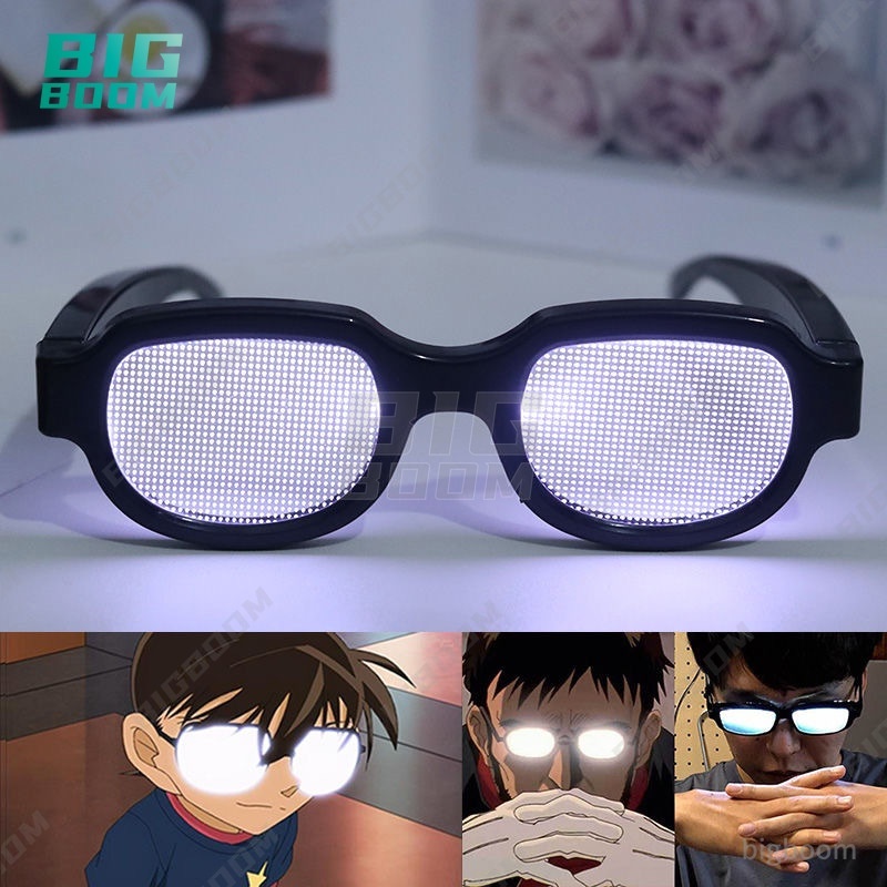LED Glasses Conan cosplay/cermin mata led/detective conan glasses 柯南眼镜 ...
