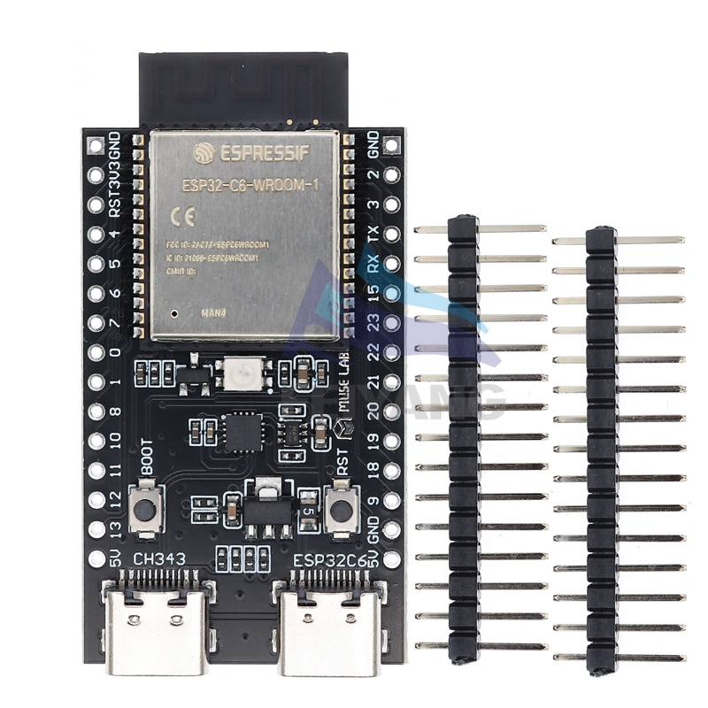 ESP32 / ESP32-C6 WiFi+Bluetooth Internet Of Things Dual Type-C Development Board Core Board ...