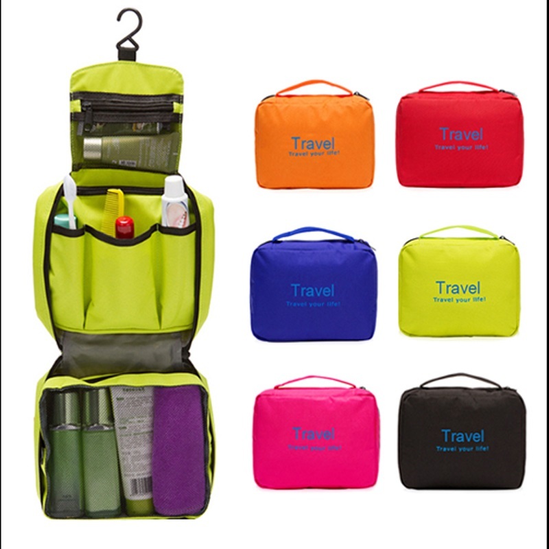 Zipper Makeup bag nylon Cosmetic bag Make Up bag kits Storage Travel ...