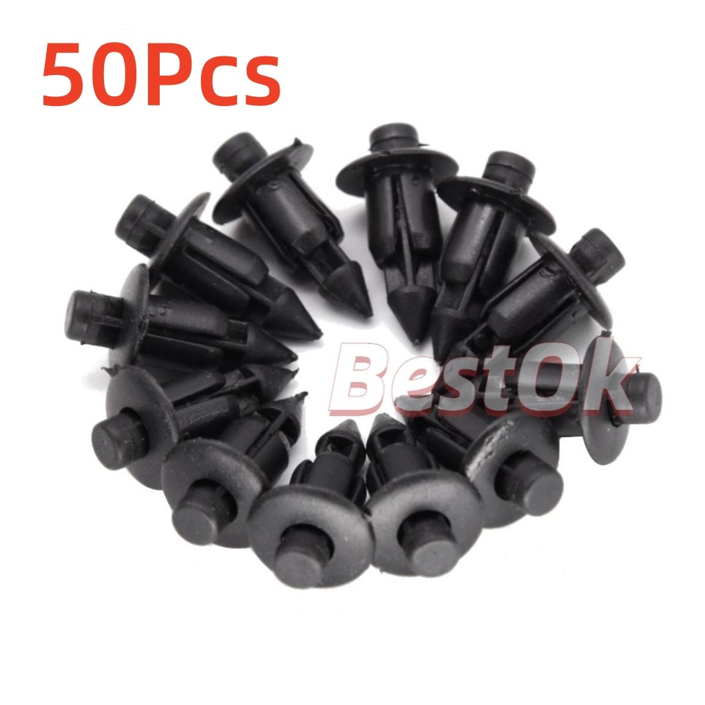 50/100Pcs 6/8MM Universal Clips for The Motorcycle Plastic Rivets Y15 ...