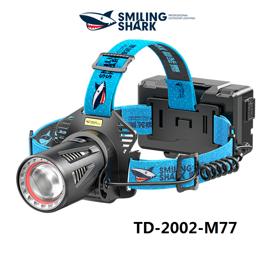 Smiling Shark TD2002 LED Head Lamp M77 10000LM Super Bright Headlight ...