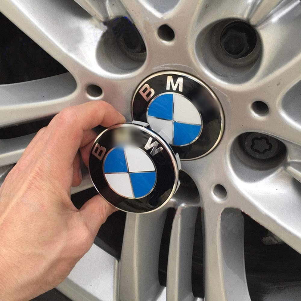 4Pcs 68mm For BMW E46 E39 E38 E90 E60 E36 F30 F30 E34 F10 E92 E38 E91 M Car black/white Wheel ...