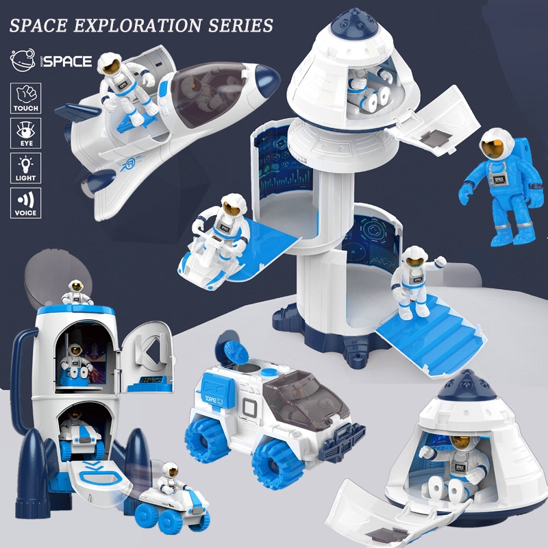 MANXI Outer Space Toy Set, Harmless Spaceship and Car Set for Kids Ages ...