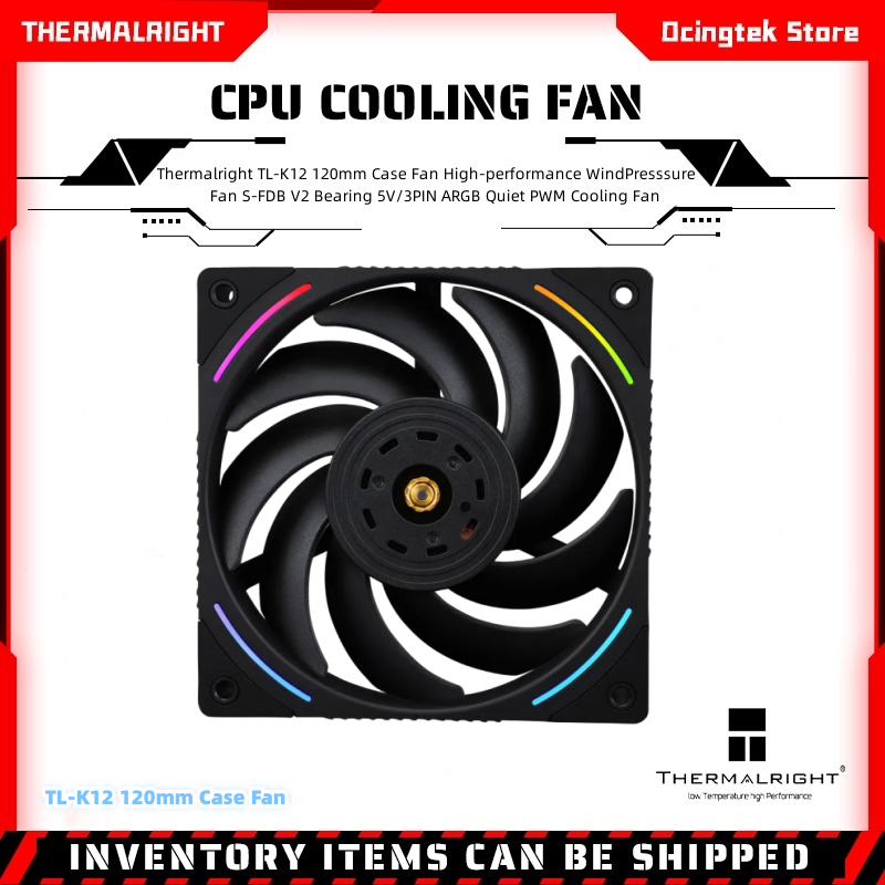 Thermalright TL-K12 120mm Case Fan High-performance Wind Presssure Fan S-FDB V2 Bearing 5V/3PIN ...