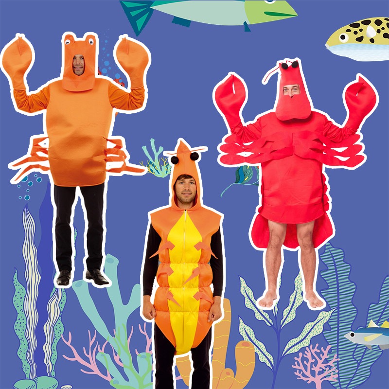 Funny Adult Men Costumes Sea Animals Crab Lobster Mantis Shrimp ...
