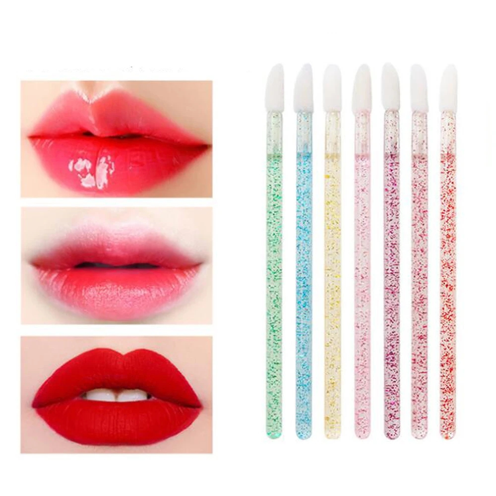 50/100pcs Disposable Cosmetic Lip Brush Lipstick Lip Glossy Wands Pen ...