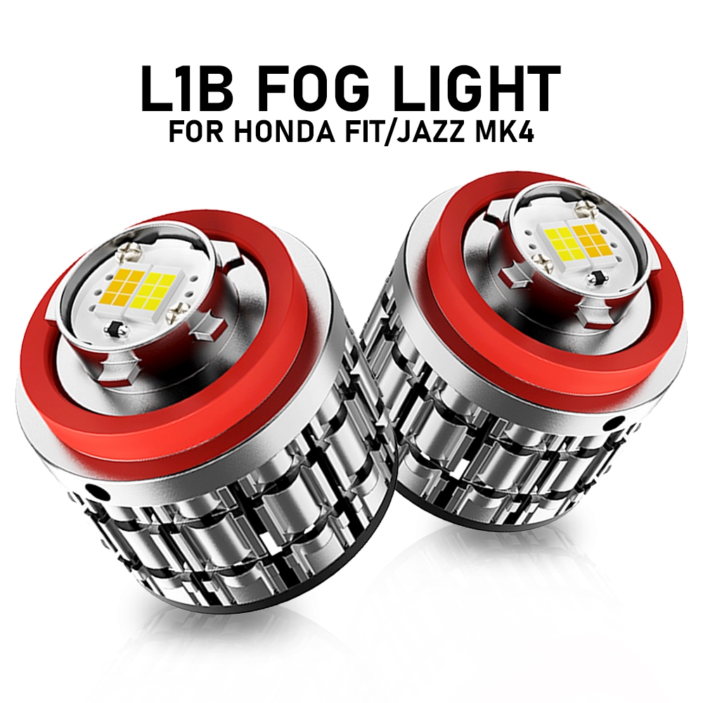 TUFFOO Dual Color L1B Car LED Fog Light For Honda Fit/Jazz MK4 Year 2020/2021/2022/2023 White ...