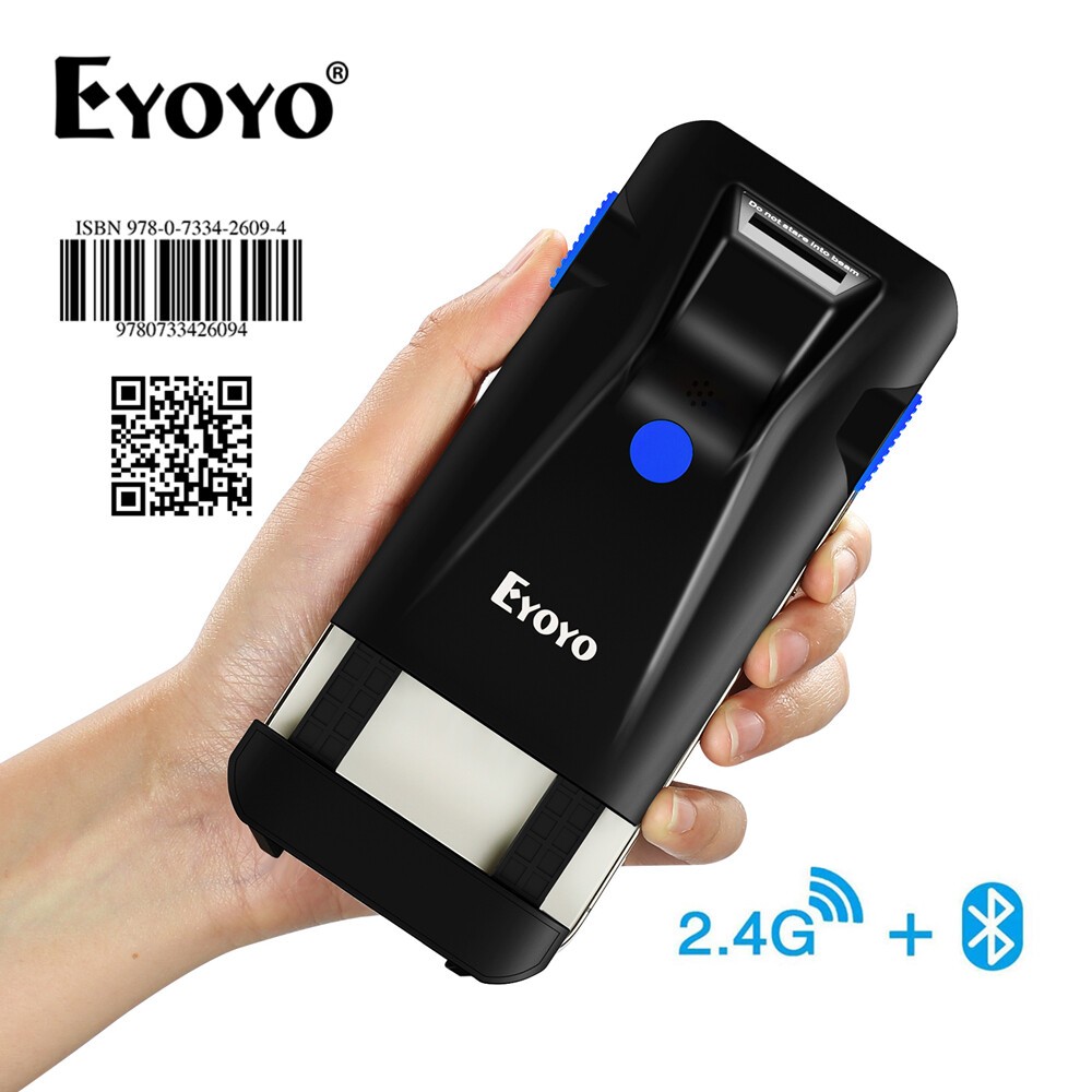 Eyoyo 2D Bluetooth Barcode Scanner,Phone Back Clip On Scanner,Portable ...