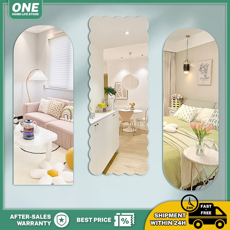 Acrylic dressing mirror full-body household paste bathroom mirror wall ...