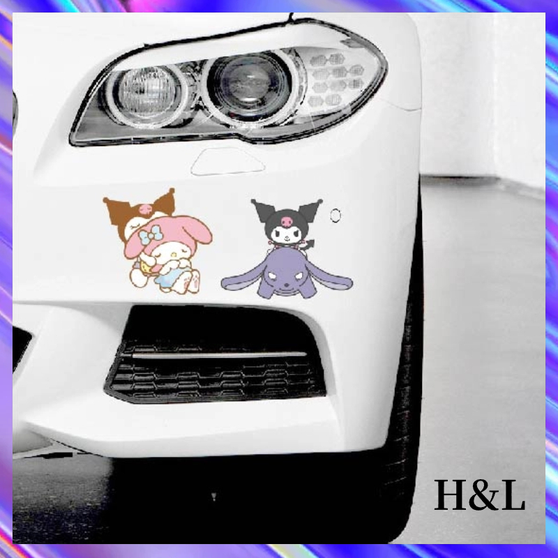 HL Kuromi car sticker waterproof modification car cartoon sticker ...