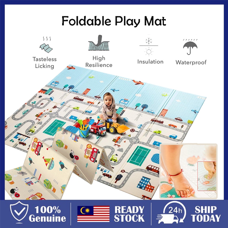 180/200cm Baby Play Mat Crawling Pad Large Foldable Kid Carpet Playmat ...