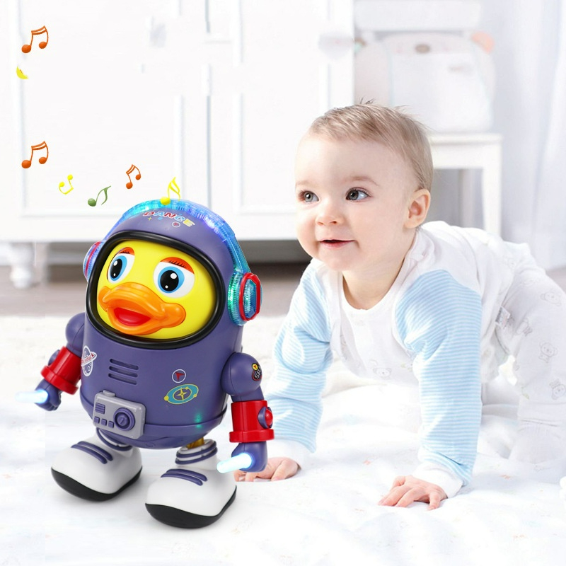 【New Arrivial】Electric Robot Toys Duck Toys Dancing Walking Space Duck ...