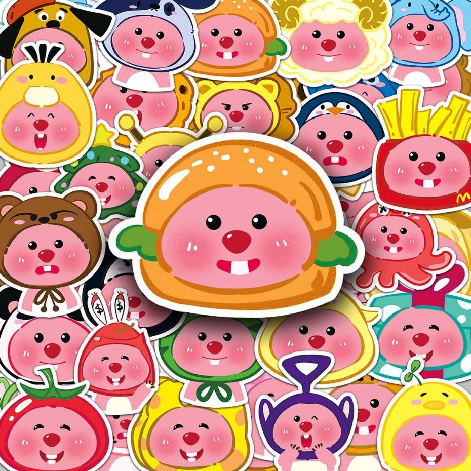 50Pcs Cute Lemon Loopy Head Stickers Stickers For DIY Phones Notebook ...