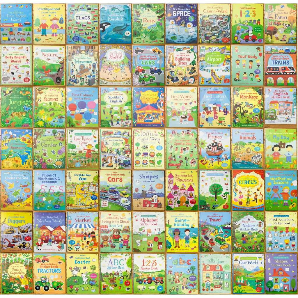 Usborne First sticker book flags Activity Book Series | Shopee Malaysia