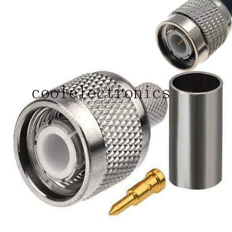 5pcs TNC Male plug Crimp For RG8X RG-8X LMR240 50-4 RG59 50ohm RF ...