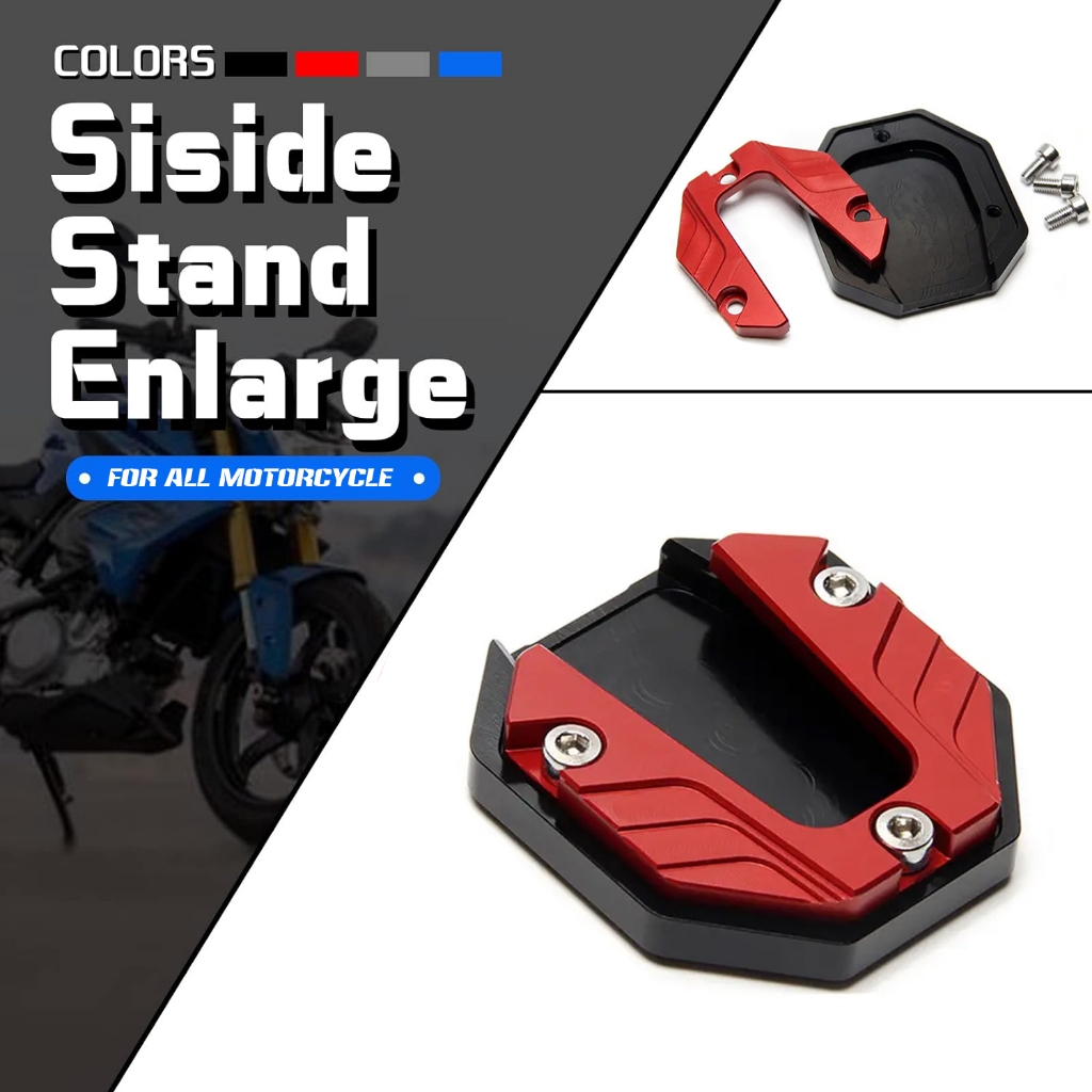 HOTOP Alloy Motorcycle Bike Kickstand Extender Foot Side Stand ...
