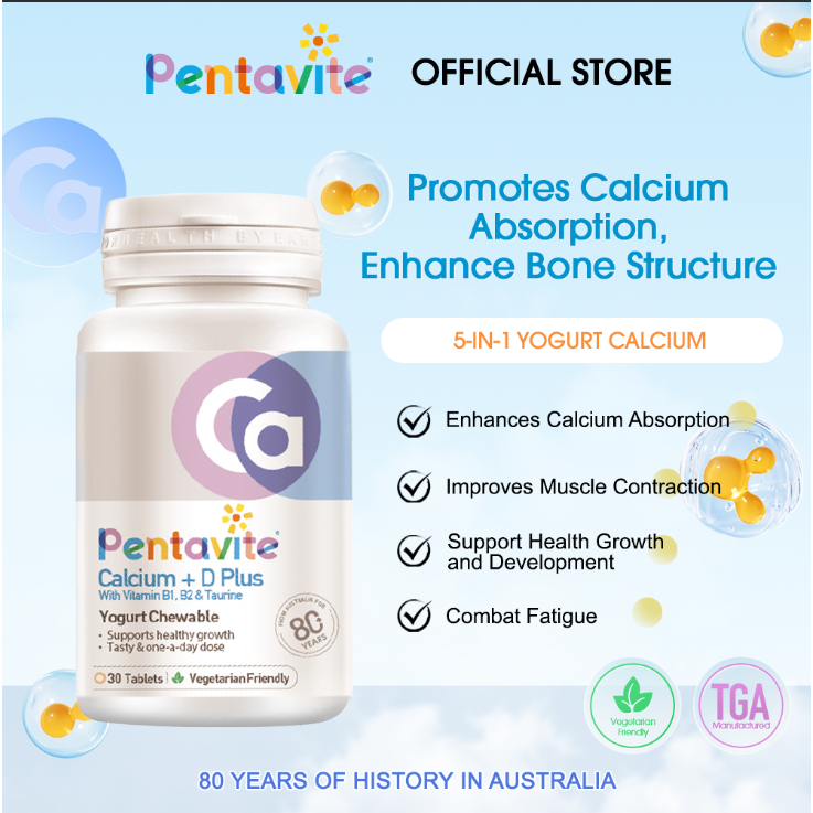 Pentavite Vitamin 3 bottles Set (Bubbly B+Vitamin C+ Calcium+D Plus ...
