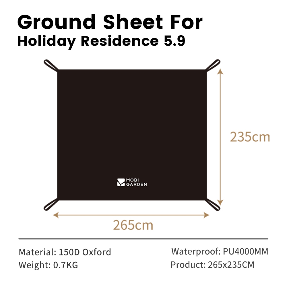 MOBI GARDEN Ground sheet for the Tent Waterproof Holiday Mountain ...