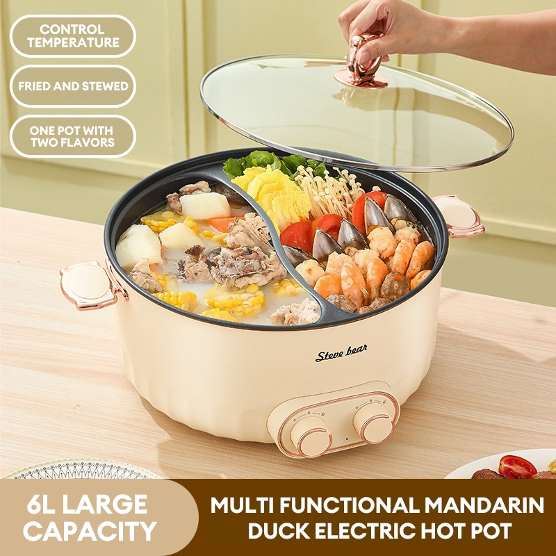 【Malay plug】6L Yuanyang Household Electric Hot Pot Micro-pressure Pot ...