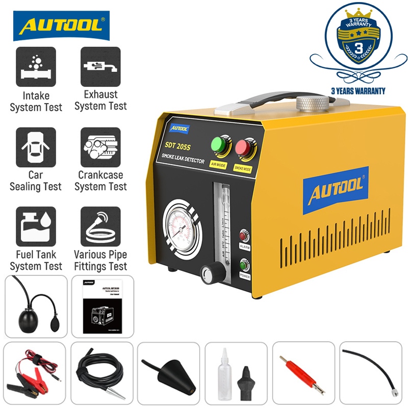 AUTOOL SDT205S Car Smoke Leak Detector Pipe Leak Locator Automotive ...