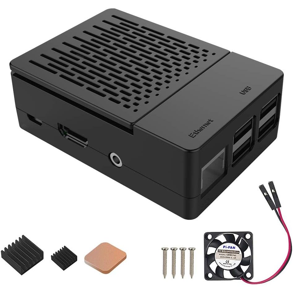 52Pi Case for Raspberry Pi 3 Model B+ (B Plus), with Cooling Fan and ...