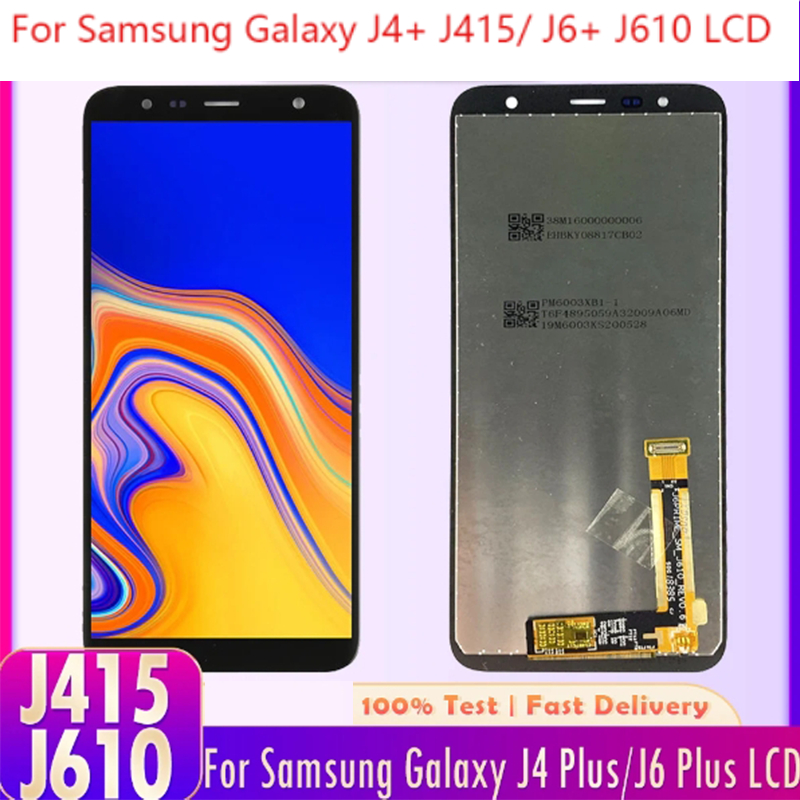For Samsung Galaxy J4+ (2018) J4 Plus/J415/J6+(2018) J6 Plus/J610 LCD Display Touch Screen ...