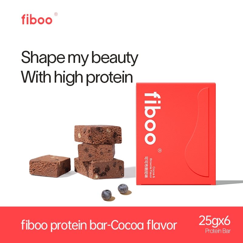 Fiboo Protein Bar No Sugar Whey Protein Meal Replacement (25g x 5/6 ...
